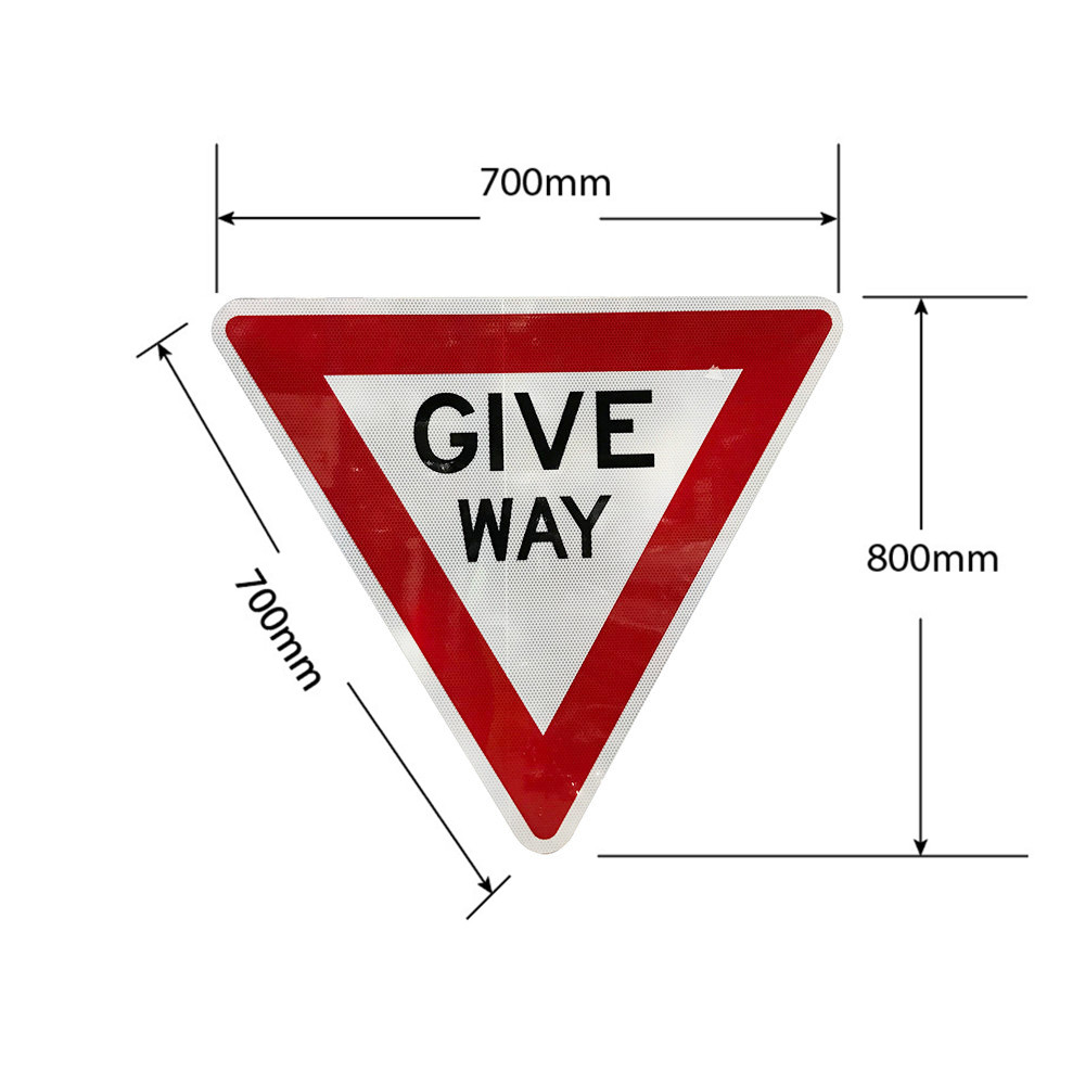 Give Way Sign (750mm) Triangular - Class 1 Reflective Aluminium ...