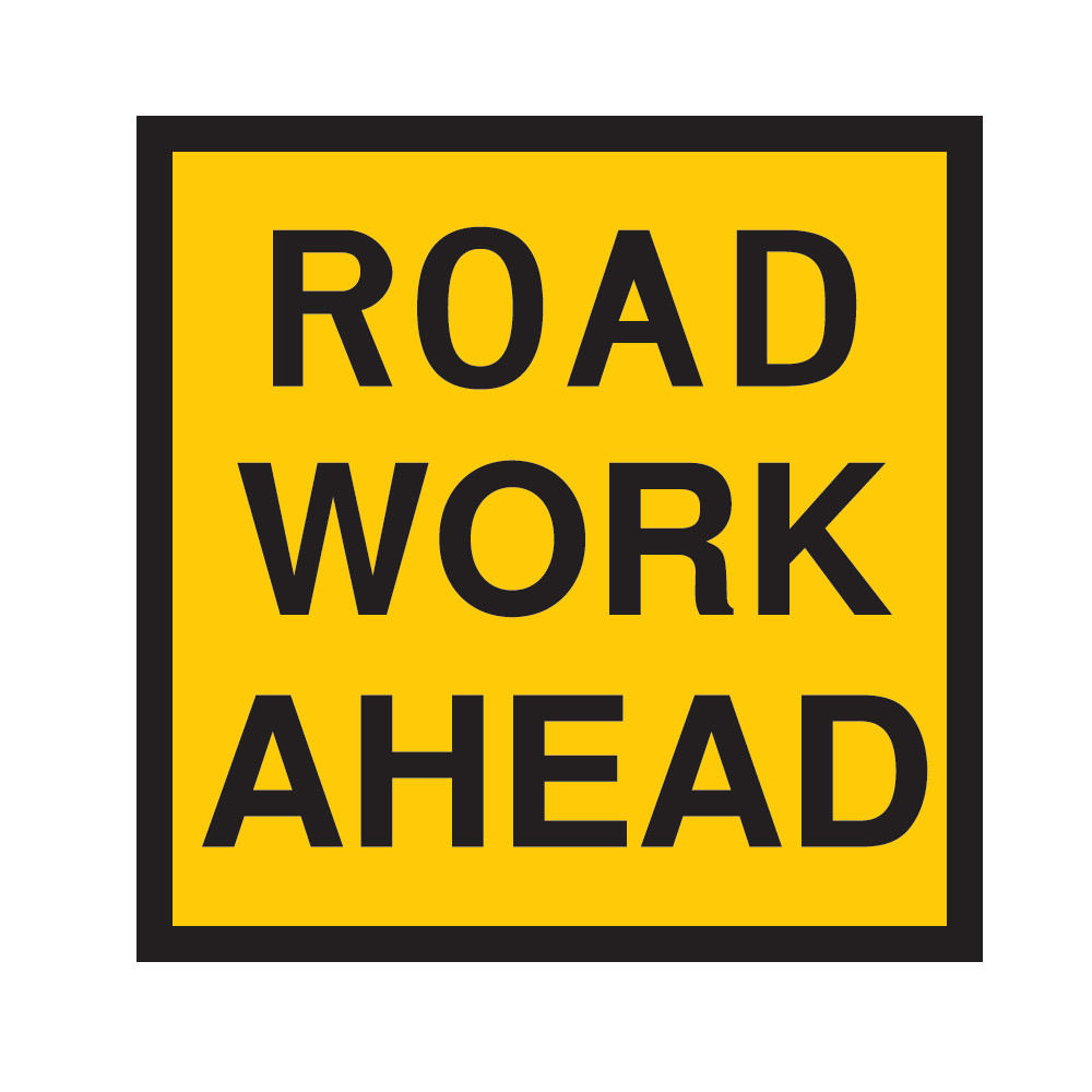 Road Work Ahead Sign (900x600MM) - Class 1 Reflective Corflute - Safety ...