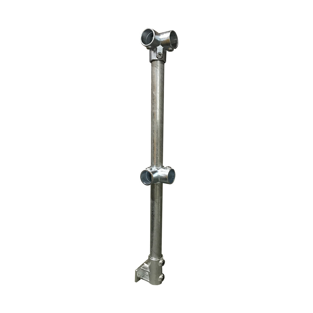 Ezyrail - Corner Stanchion 90° Corner Fixed w/ Rail mount - Galvanised ...
