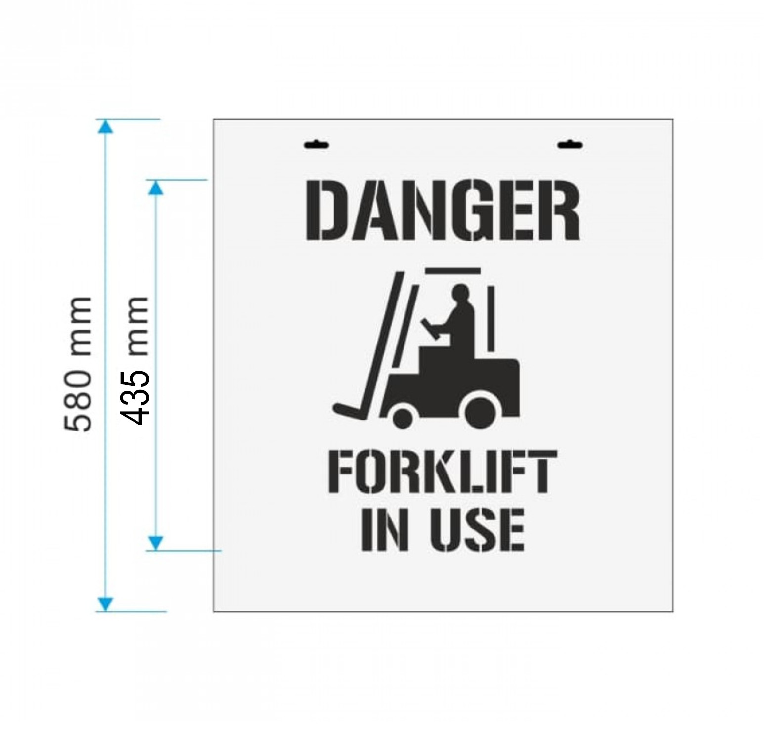 Line Marking Stencil - Danger Forklift In Use - Safety Xpress