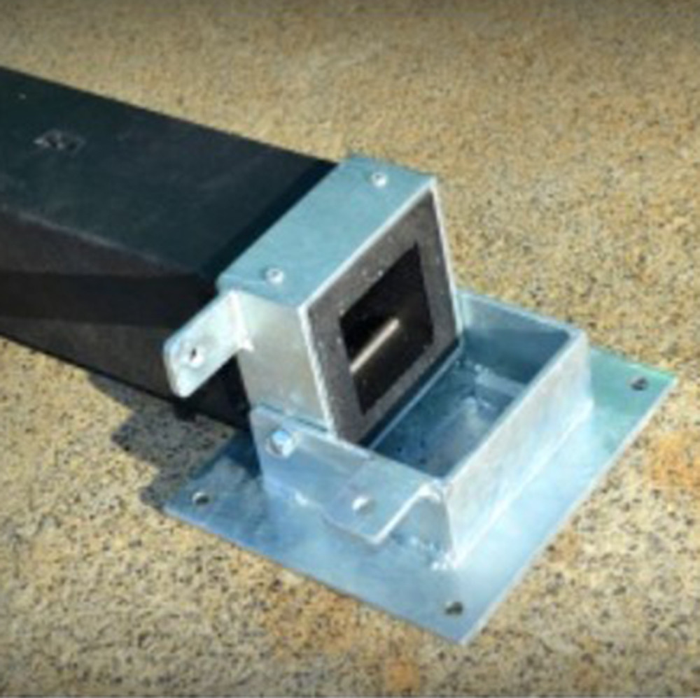 Bollard Sleeve Surface Mount Hinged - Galvanised - Suitable for 125mm ...