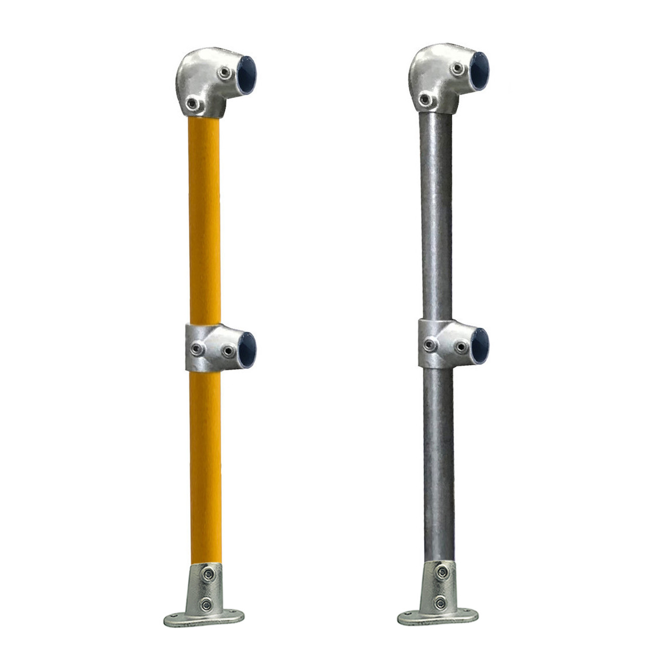 Ezyrail - End stanchion w/ Base Fixing Plate - 0 - 11Â° Fall ...