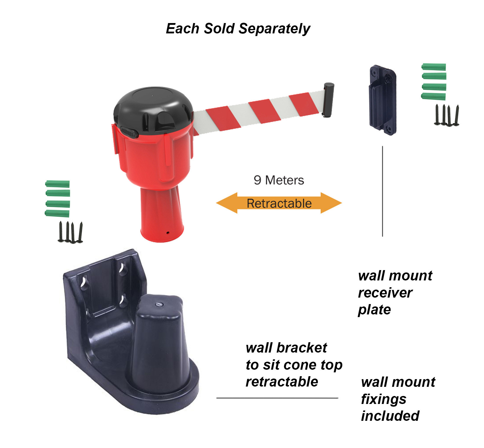 Wall Mounted Retractable Safety Barrier - Buy Online | Safety Xpress