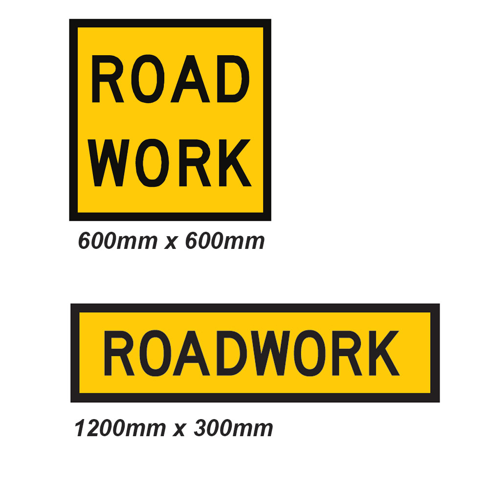 Road Work Sign - 2 Sizes - Corflute | Safety Xpress
