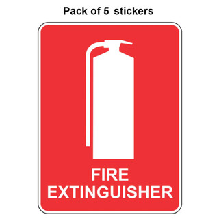 Fire Extinguisher Stickers - 5 Pack - Safety Xpress