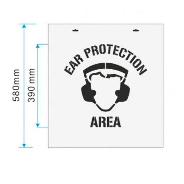 Line Marking Stencil - Ear Protection Area - Safety Xpress
