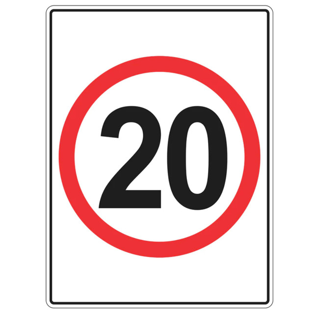 Speed Limit Sign 10KM - 2 Sizes - Metal | Safety Xpress