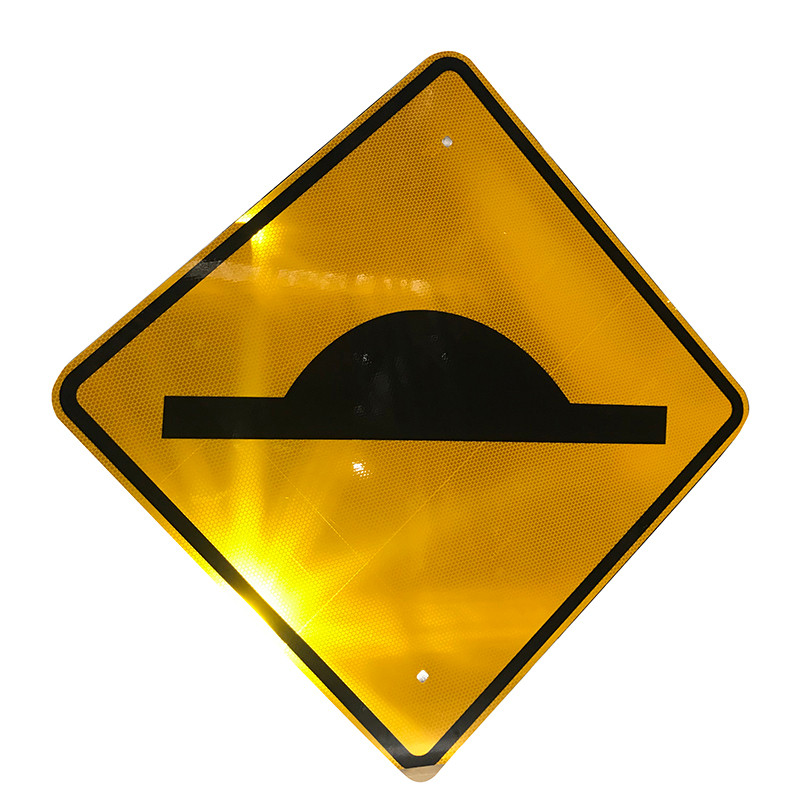 Speed Hump Sign (600MM) Diamond - Class 1 Reflective Aluminium - Safety ...