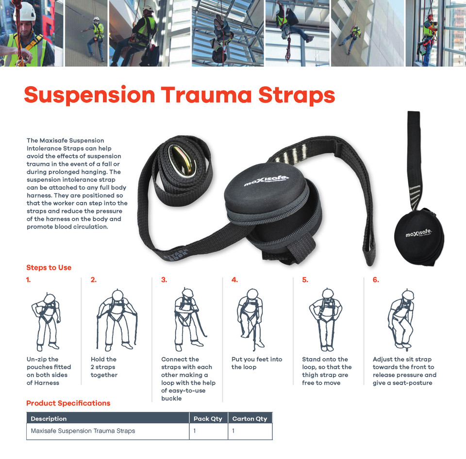 Suspension Trauma Straps - Pair - Safety Xpress