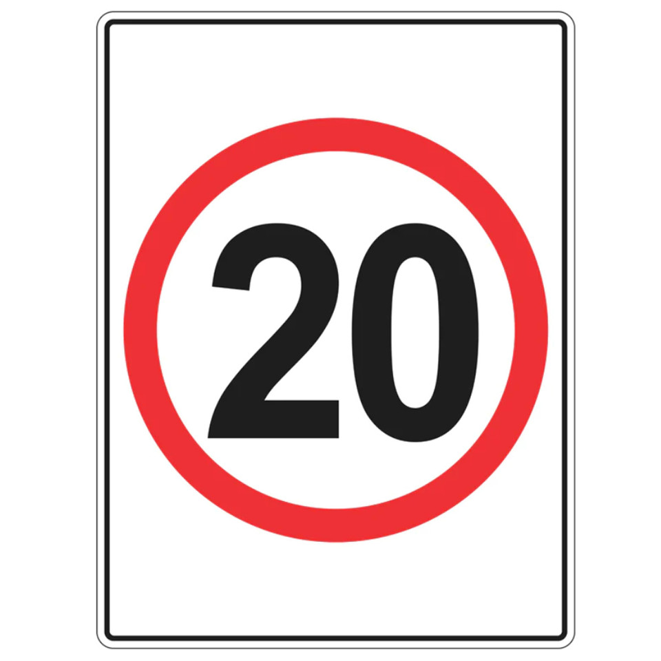 Speed Limit Sign 10KM - 2 Sizes - Metal - Safety Xpress