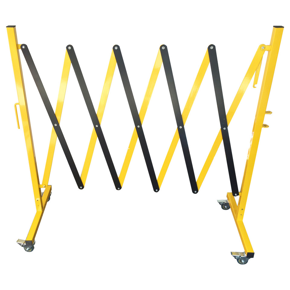 Expanding Barrier 3 Metre Steel With Locking Wheels - Safety Xpress