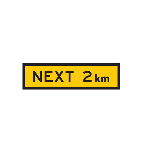 Next 2 km - (1200mm x 300mm) - Corflute | Safety Xpress