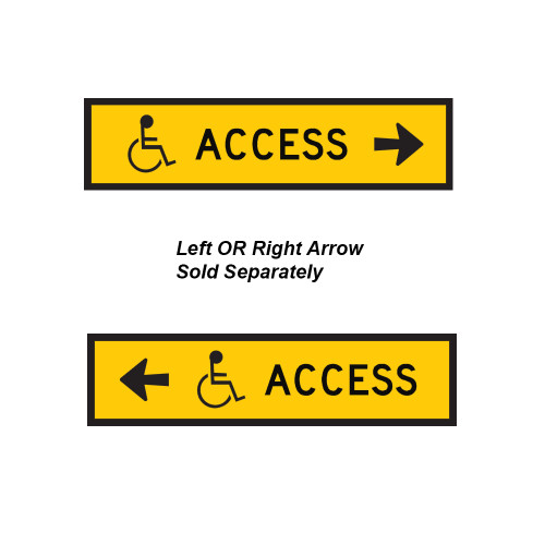 Accessible Path Sign - Left OR Right Arrow- (1200mmx300mm) - Corflute ...