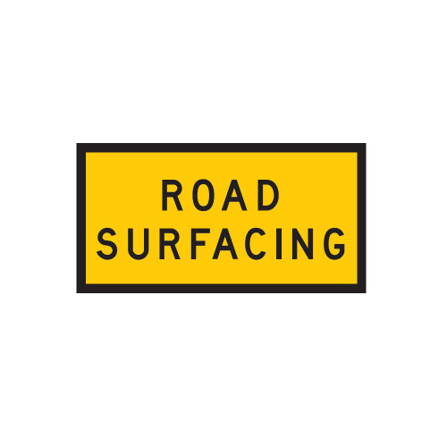 Road Surfacing - Sign (1200mmx600mm) - Corflute | Safety Xpress