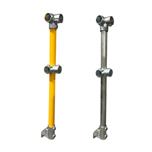 Ezyrail - Corner Stanchion 90Â° Corner Fixed w/ Rail mount - Galvanised ...