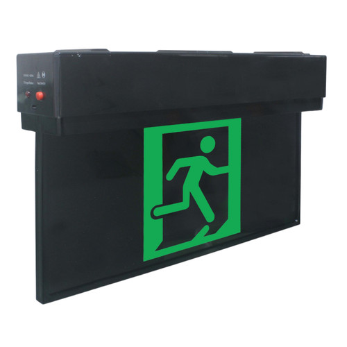 Ceiling Mount - Blade Universal LED Exit Light - BLACK - 350mm x 73mm x ...