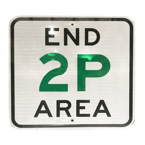 End 2P Area Sign - Class 1 Reflective Aluminium | Safety Xpress