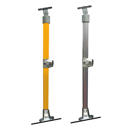 DDA Stanchion 0-11Â° w/ Mid Rail End Post - Galvanised OR Yellow ...