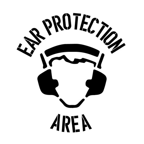 Line Marking Stencil - Ear Protection Area | Safety Xpress