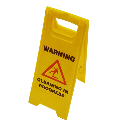 Caution Cleaning In Progress A-Frame Safety Sign | Safety Xpress