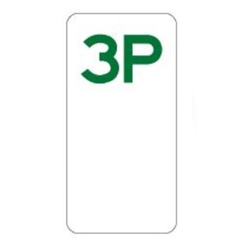 3P - 3 Hour Parking Restriction Sign - 225mm x 450mm - Aluminium (non ...