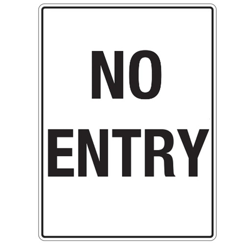 NO ENTRY Sign - Metal - 450mm x 600mm | Safety Xpress