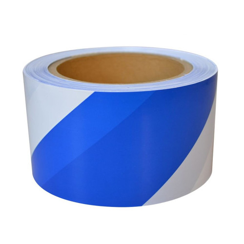 Barrier Tape - Blue / White - 75mm Wide 100 Metre Roll | Safety Xpress