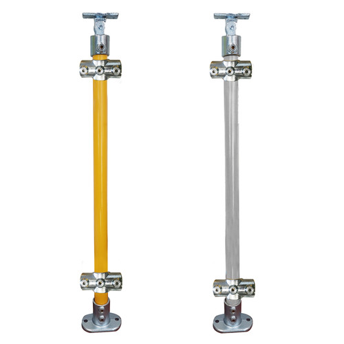Through Stanchion with Straight Angle Base Plate - For 700mm Mesh ...
