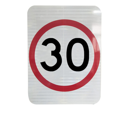 30km Speed Restriction Sign (450mm x 600mm) - Class 1 Reflective ...