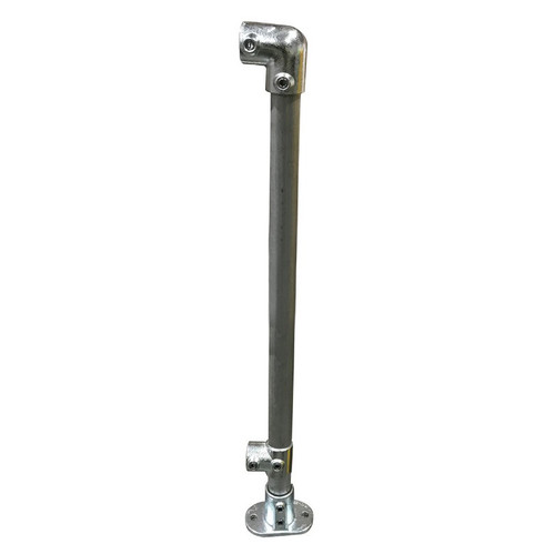 Ezyrail - End Stanchion w/ Base for Balustrading (Galvanised) | Safety ...