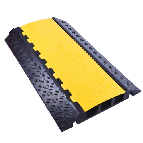 Cable Protector - 3 Channel Rubber - 20 Tonne - Safety Xpress