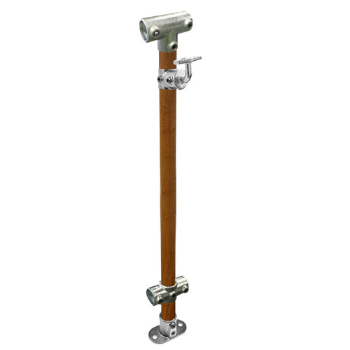 Ezyrail - Through Stanchion with Straight Angle Base Plate - Offset ...