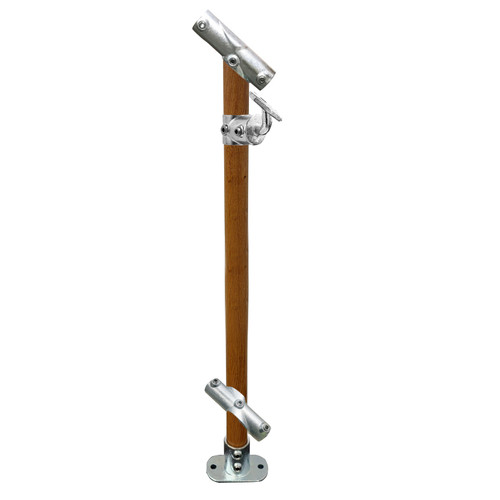 Ezyrail - Through Stanchion with Straight Base Plate 37° - Offset ...