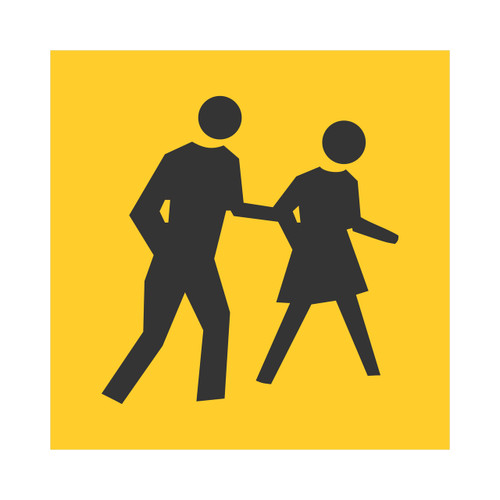 Pedestrians Sign - Symbol (600mmx600mm) - Corflute | Safety Xpress