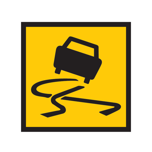 Slippery Sign - Symbol (600mmx600mm) - Corflute | Safety Xpress