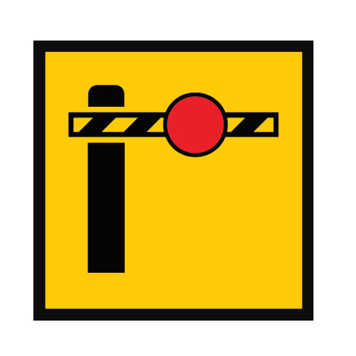 Boom Barrier - Symbol (600mmx600mm) - Corflute | Safety Xpress