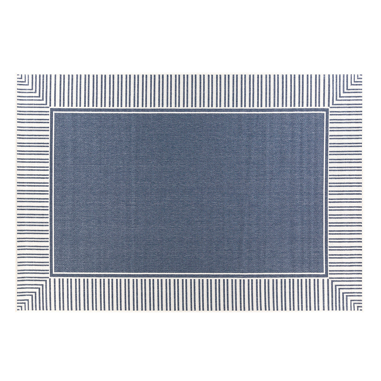 Blue Stripe Border Rug - Fortunoff Backyard Store