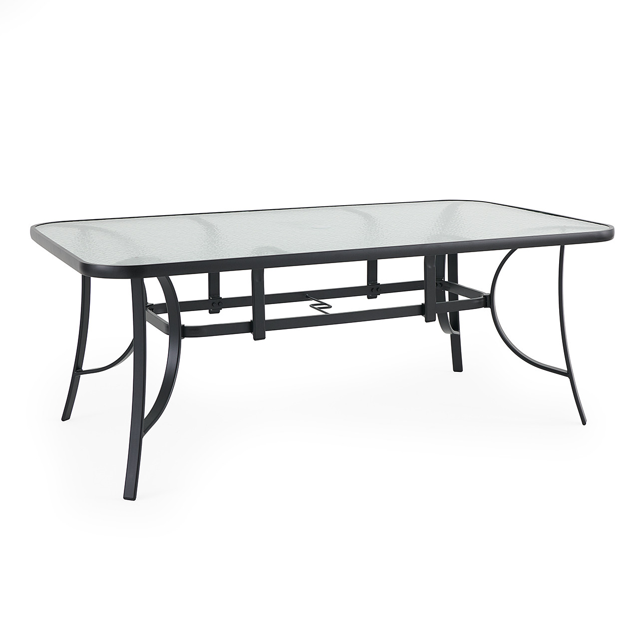 Malibu Aluminum 72 x 42 in. Glass Top Dining Table - Fortunoff Backyard ...