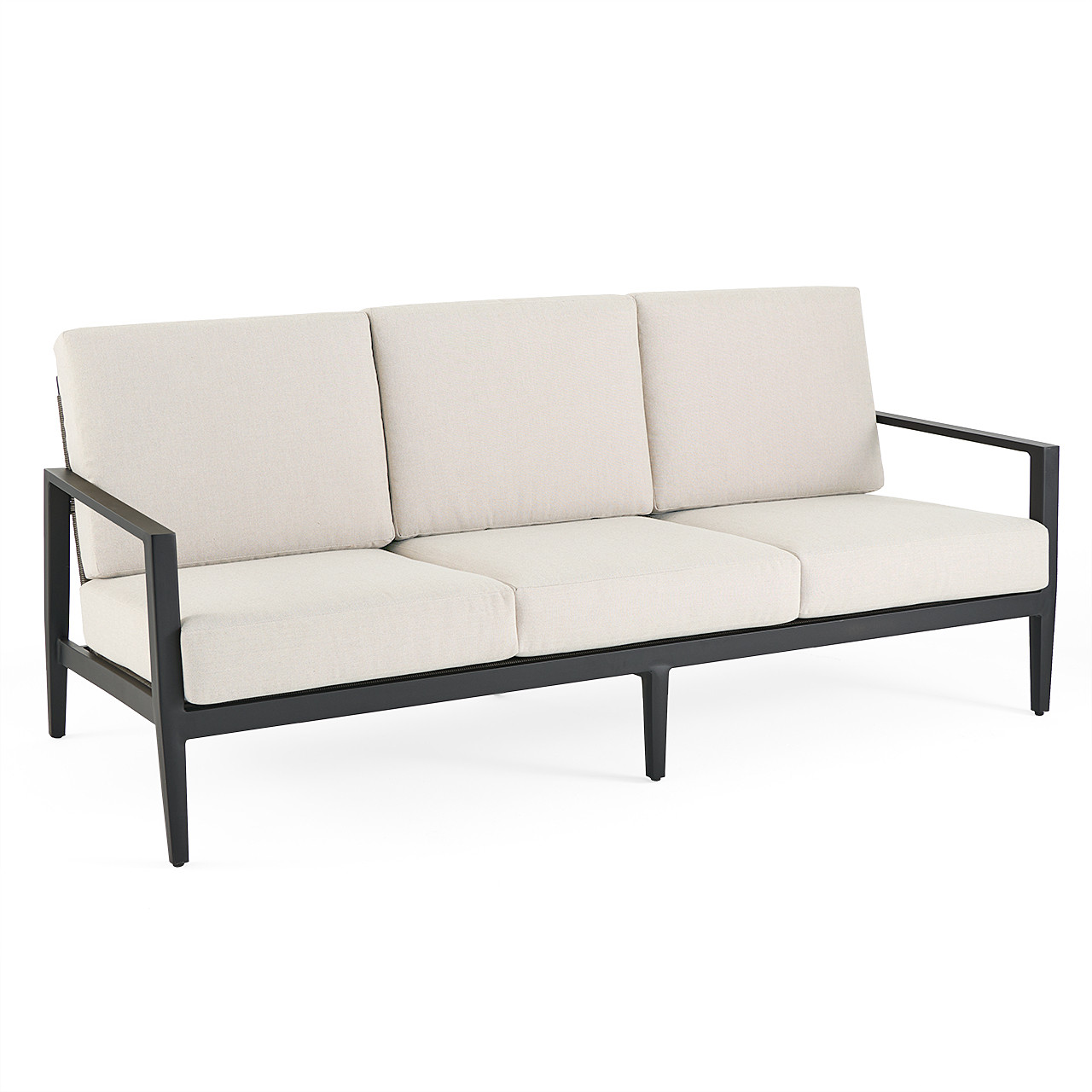 Portofino Husk Midnight Aluminum with Cushions 16 Piece Combo Seating ...