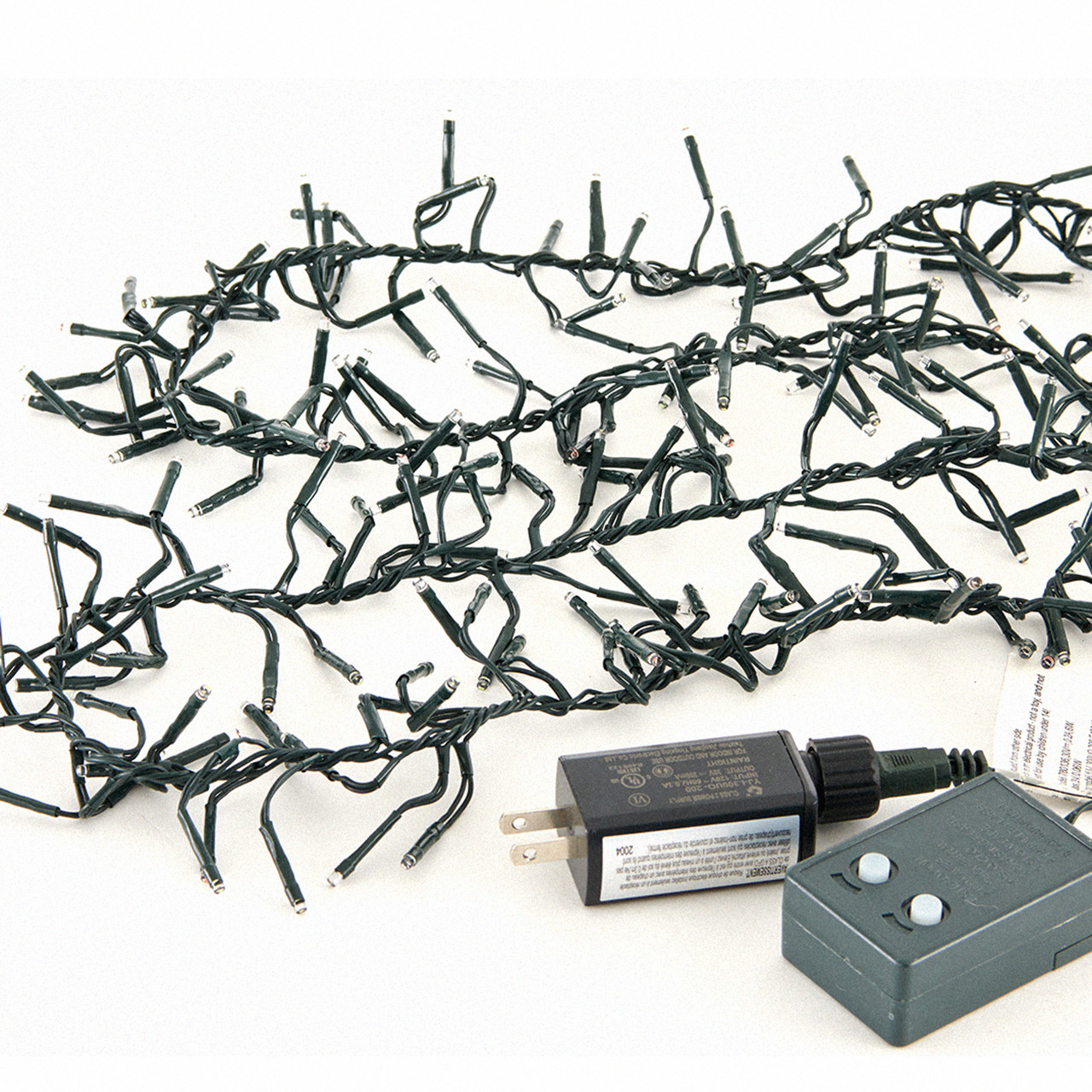 8 Function Twinkle Tree Cascade Cluster Lights and Black Wire
