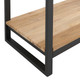 4 ft. x 31 in. Reclaimed Teak and Black Aluminum Console Table ...