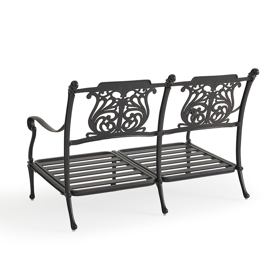 Naples Aged Bronze Cast Aluminum Estate Loveseat - Fortunoff Backyard Store