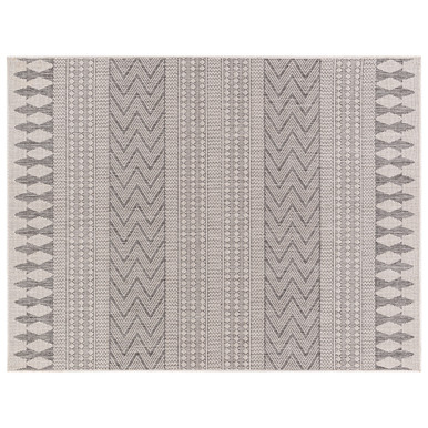 Grey Geometric Chevron Rug - Fortunoff Backyard Store