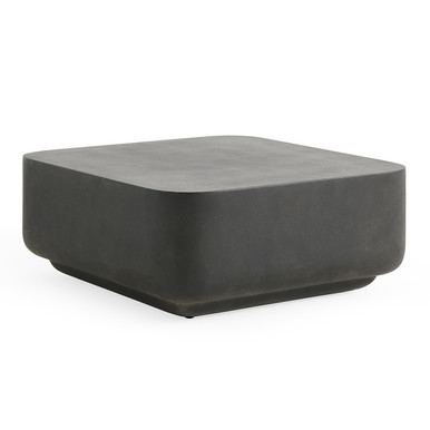Charcoal Concrete 30 in. Sq. Rounded Corner Coffee Table - Fortunoff ...