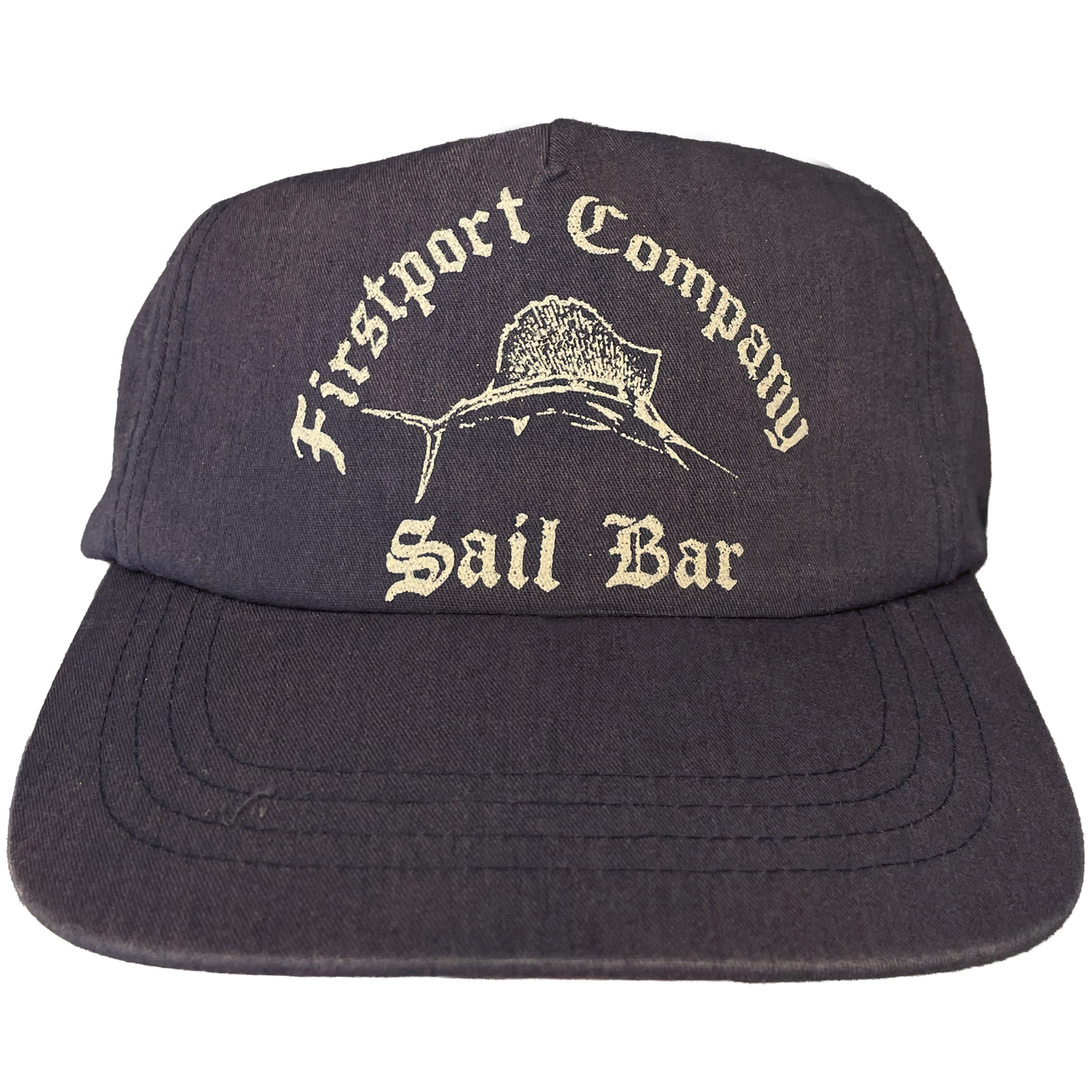 Sunfaded Firstport Sail Bar 5 Panel Hat - Navy - firstport