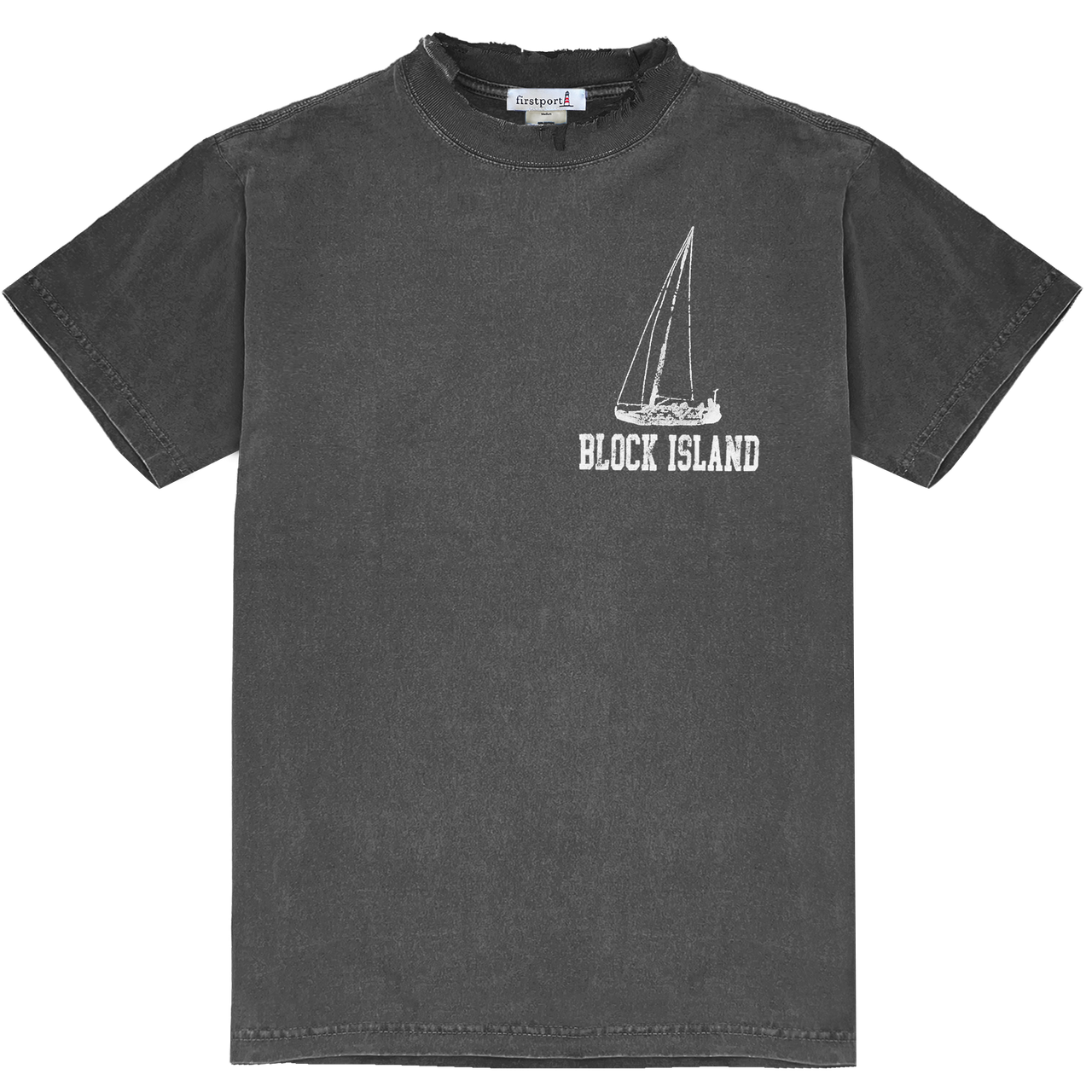 Block Island Sail Essential T-shirt - Coal - firstport