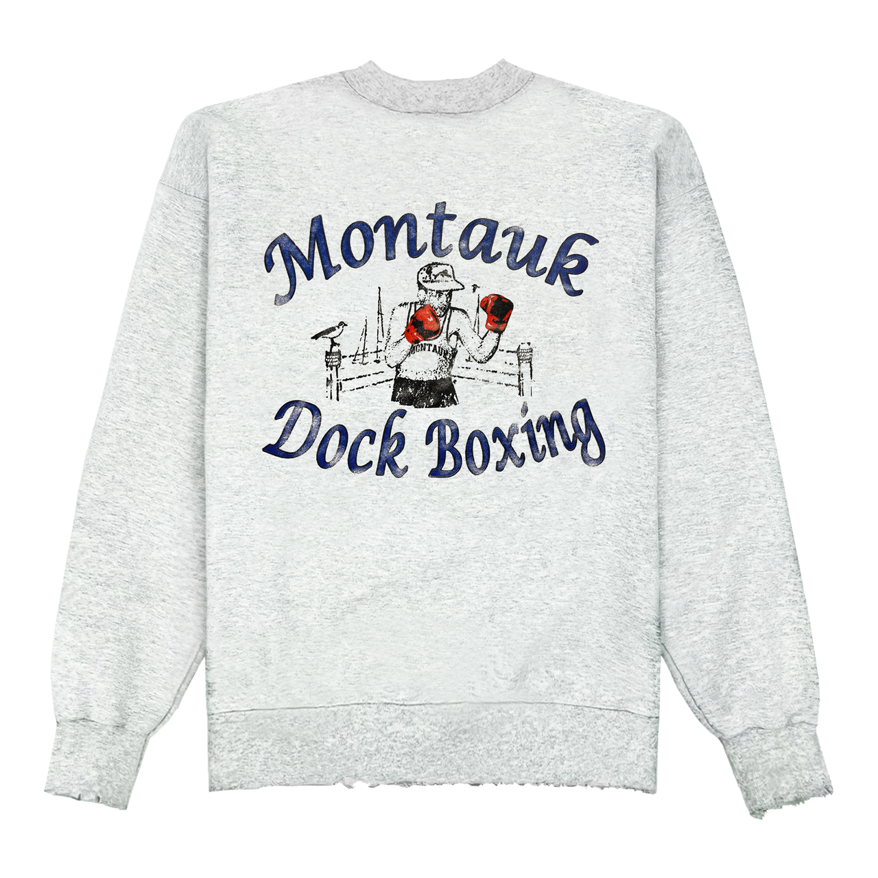 Montauk Dock Boxing Crewneck - Ash - firstport