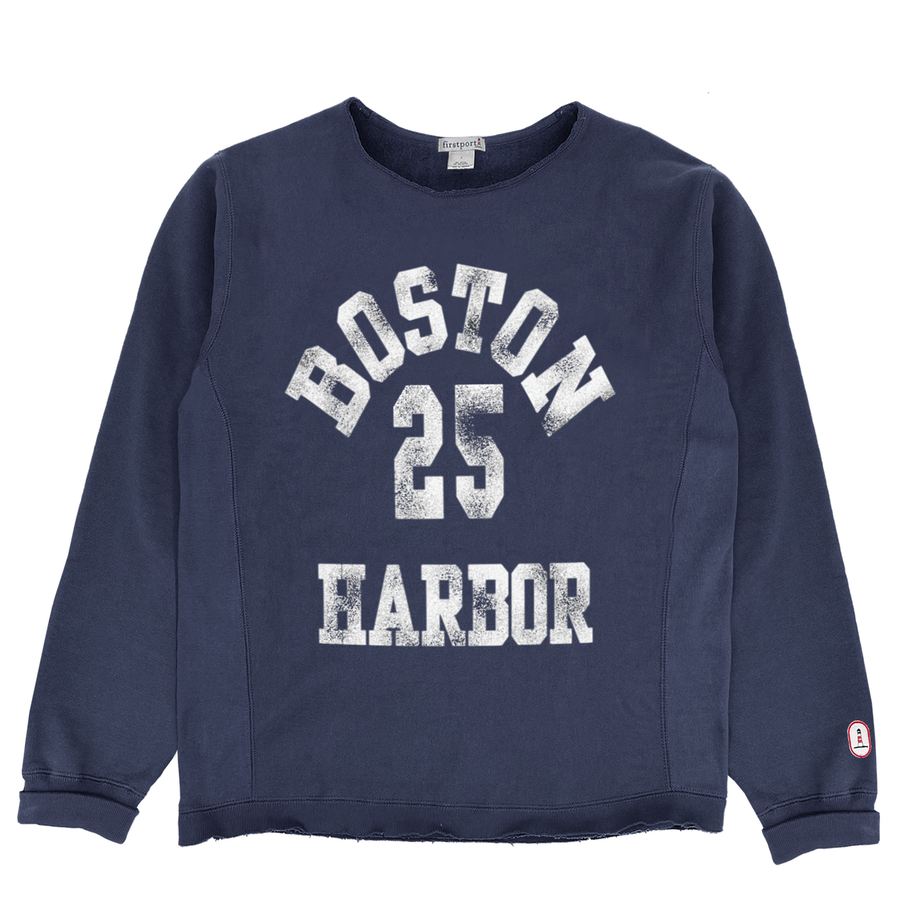 Boston Harbor Crewneck (13.5oz cross-weave) - Navy - firstport