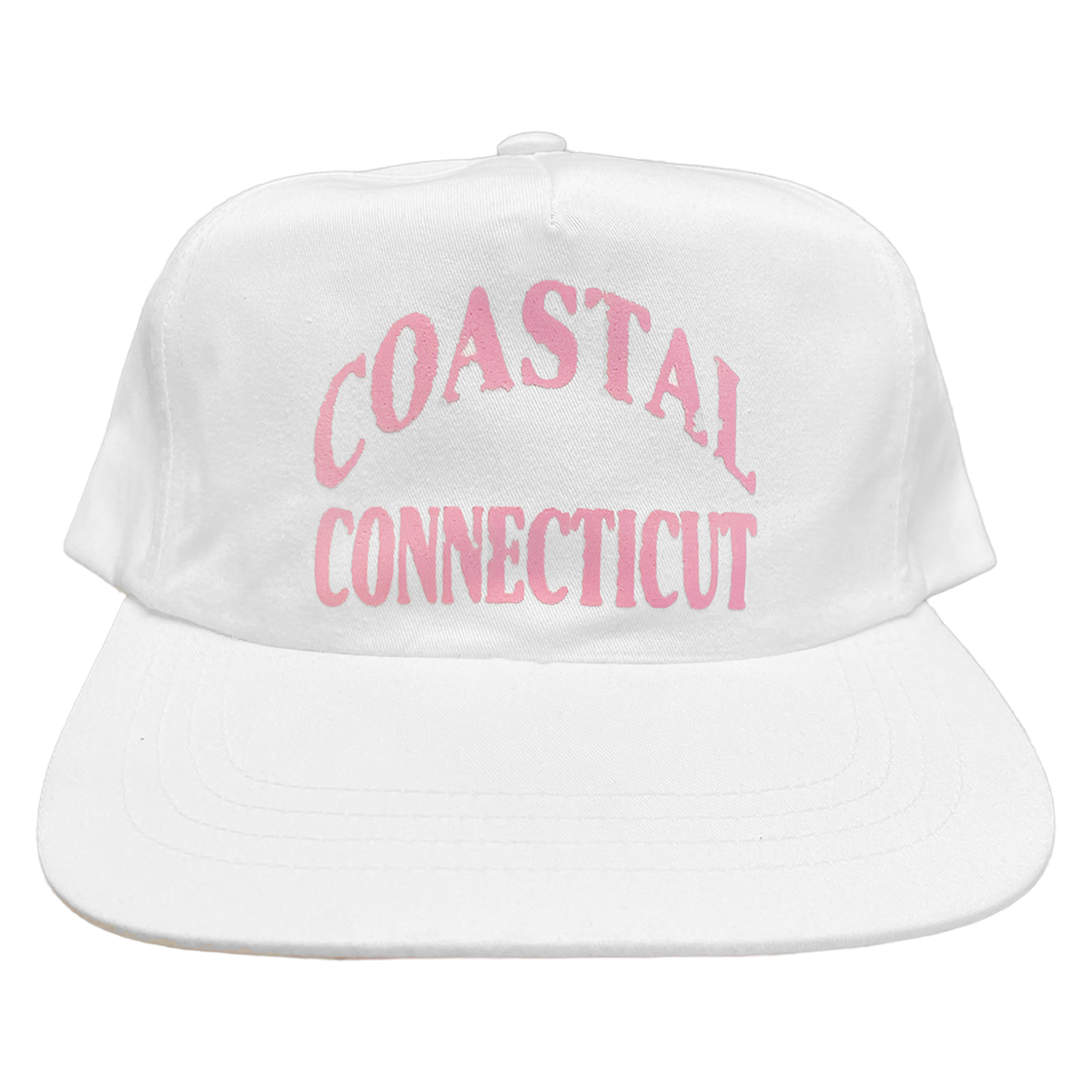 Coastal Connecticut 5 Panel Hat - White - firstport