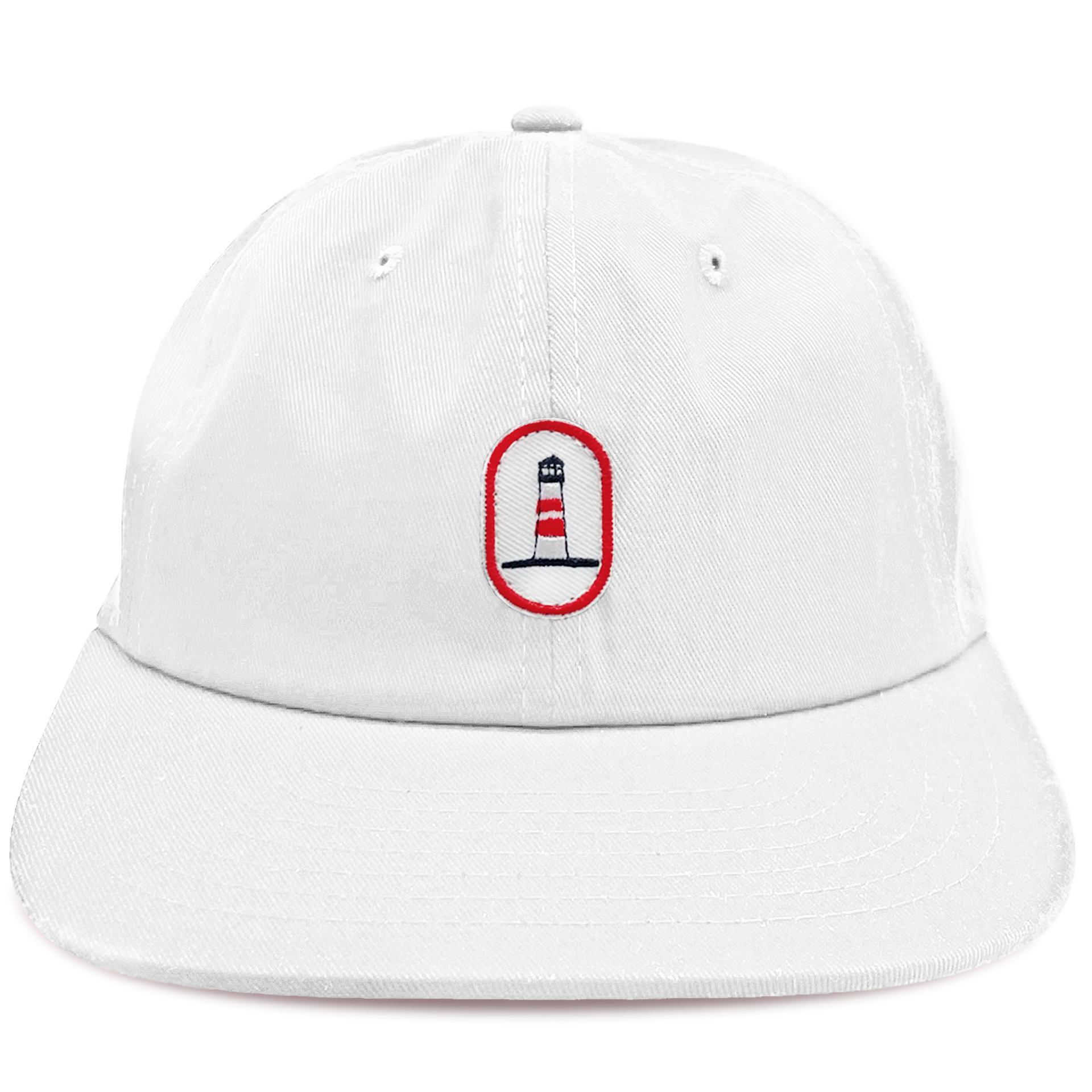 Lighthouse Patch 6 panel Cap - White - firstport